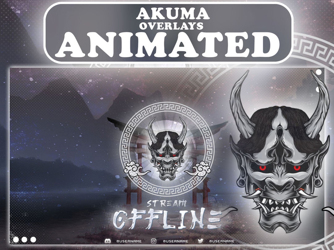 Animated Stream Package Akuma Full Stream Package for Twitch Streamers ...