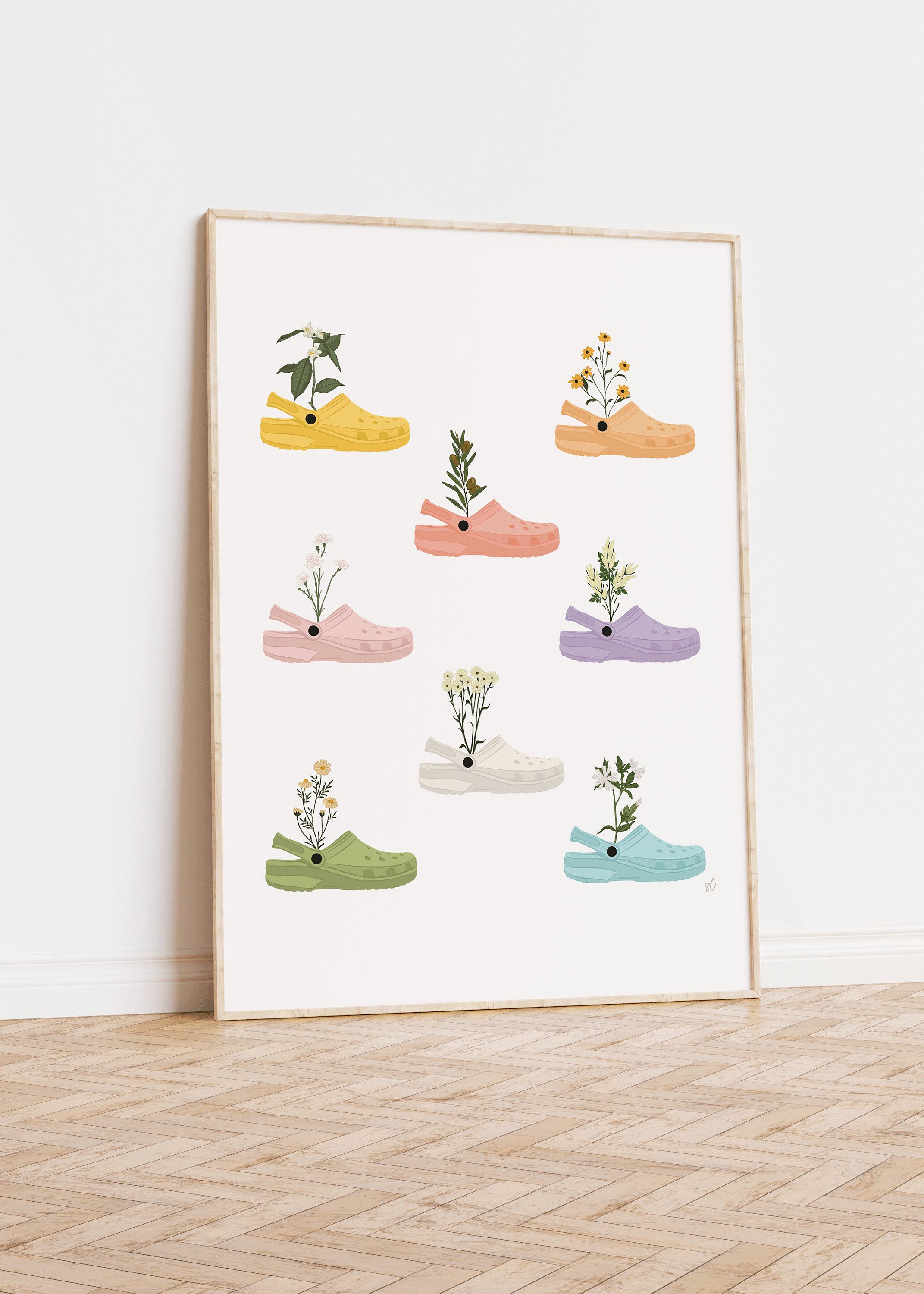 Clog X Flower Digital Illustration | Shann.creative | Sneaker ...