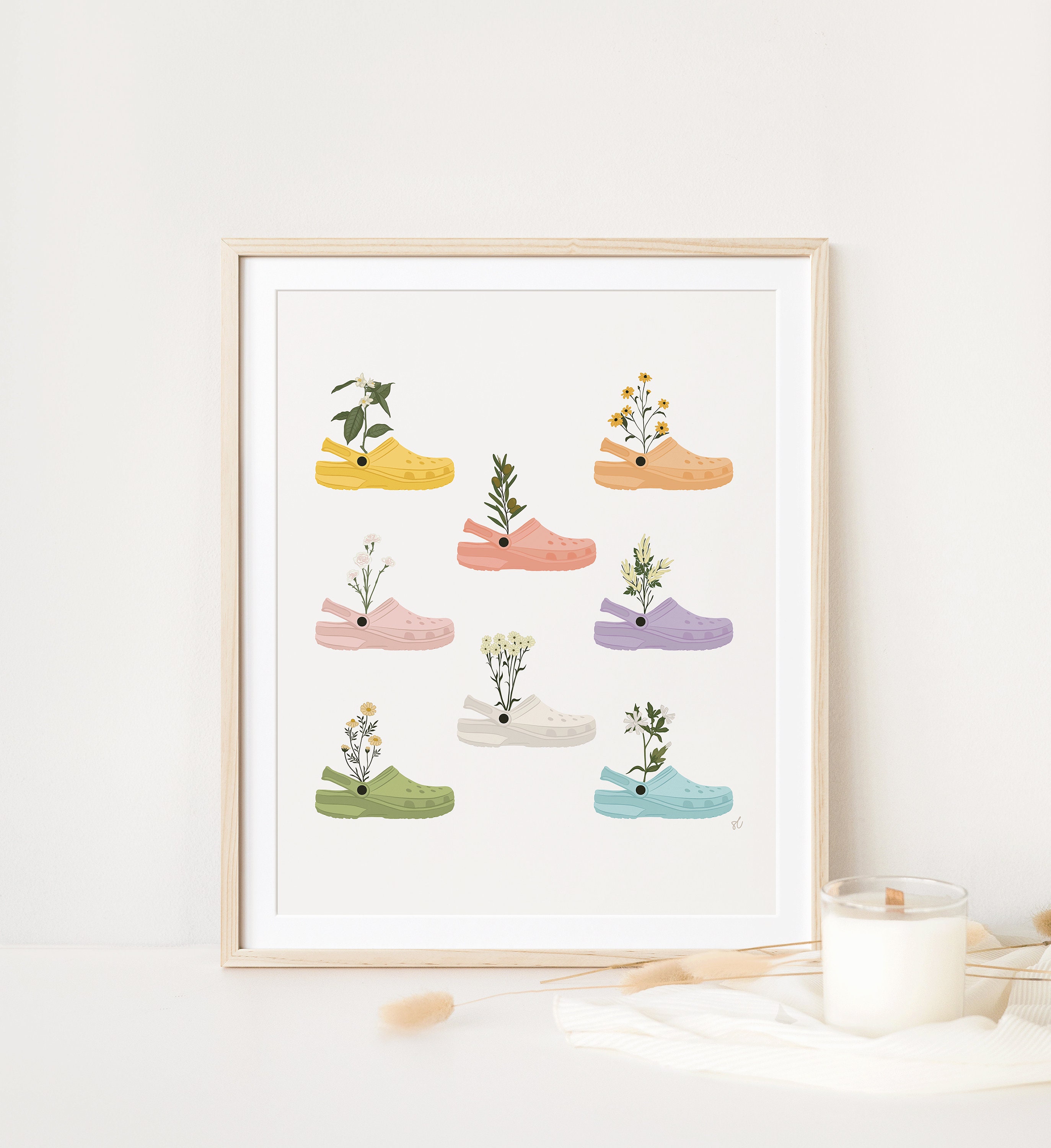 Clog X Flower Digital Illustration | Shann.creative | Sneaker ...