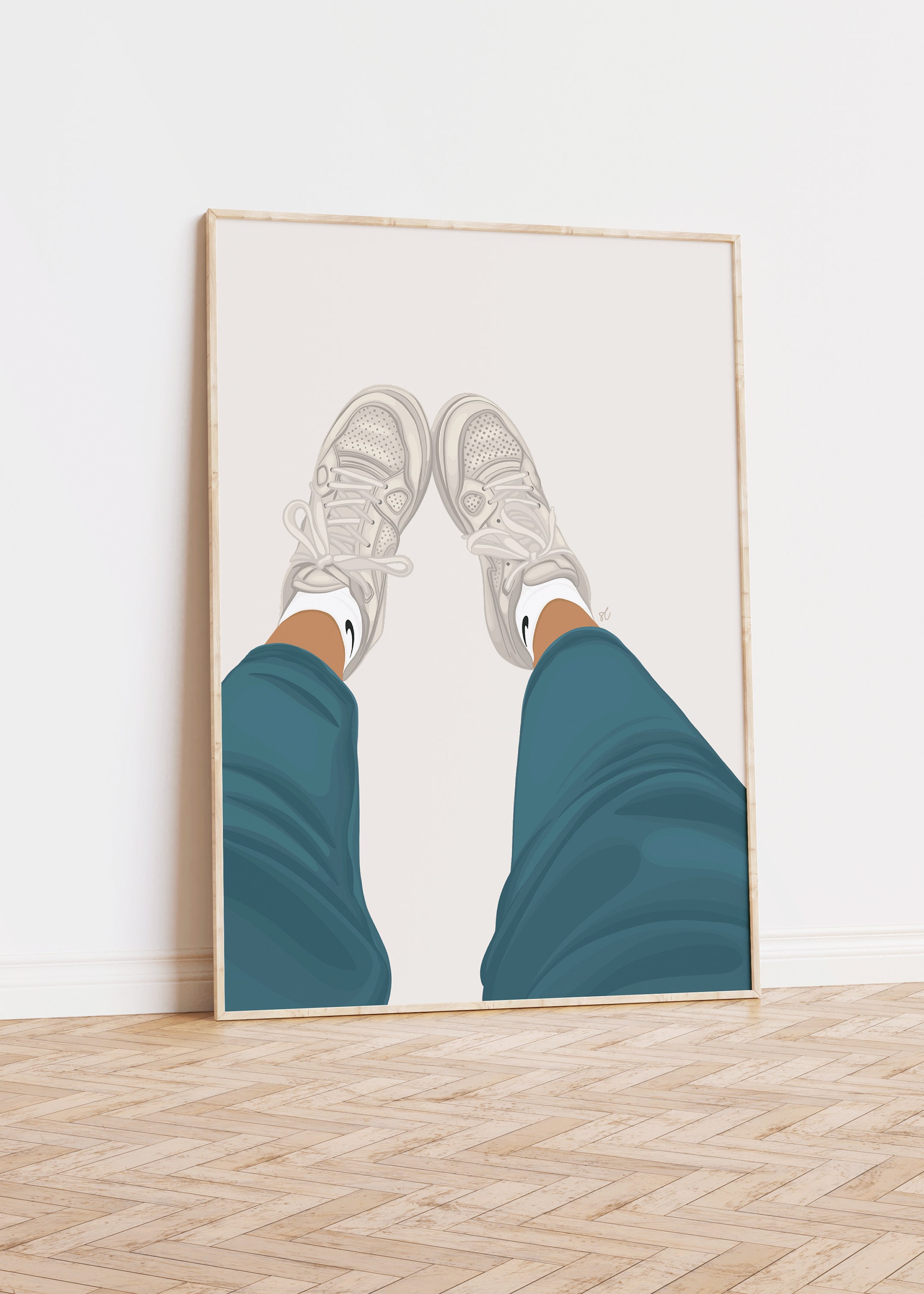 Airforce Sneaker Digital Illustration | Sneaker Print | Sneaker Poster ...