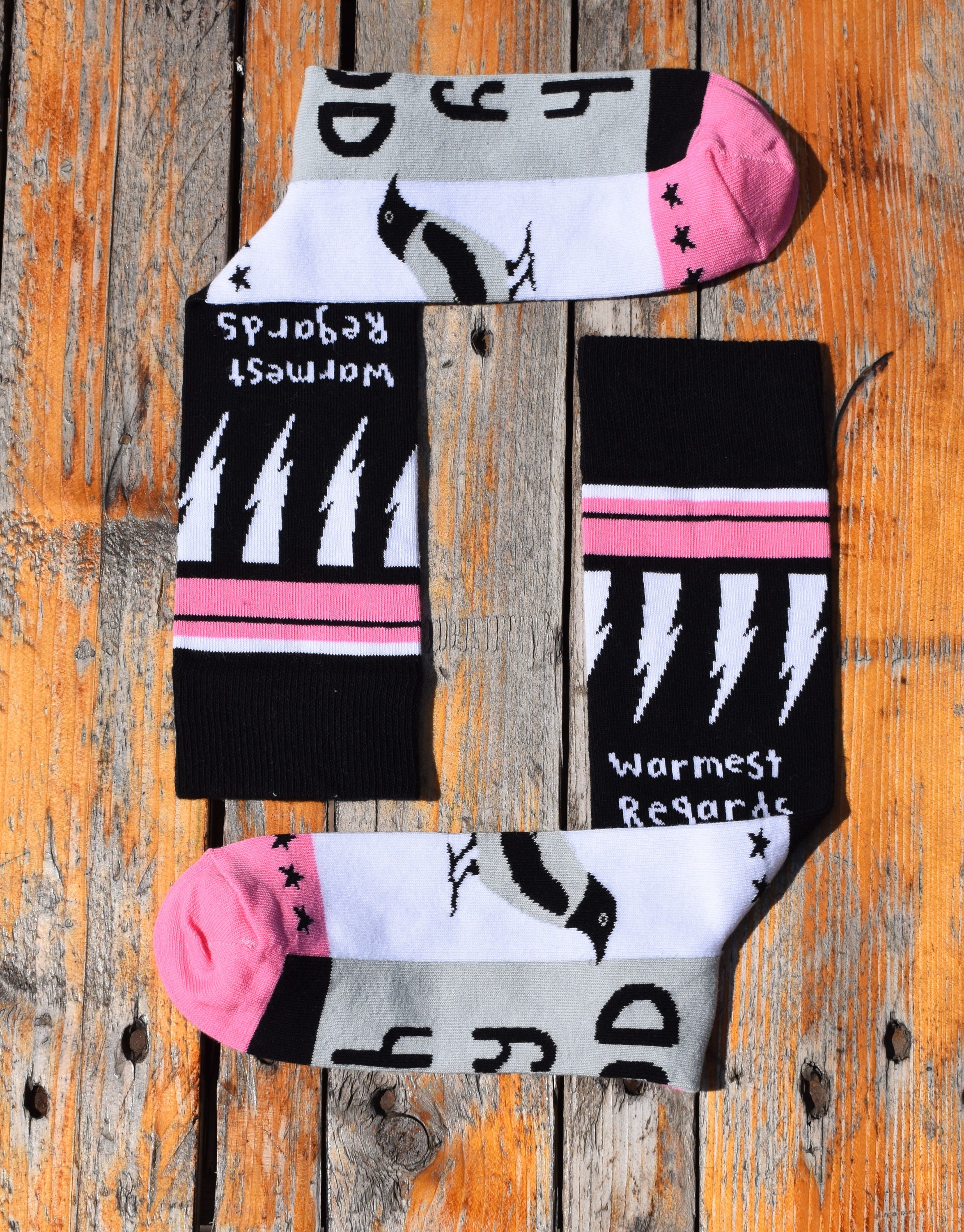 Cool Crow Socks Gift Socks Custom Socks Crow Design Crow Design Socks ...