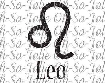 Leo Zodiac Sign Digital Download SVG Png Jpg Pdf Cut - Etsy