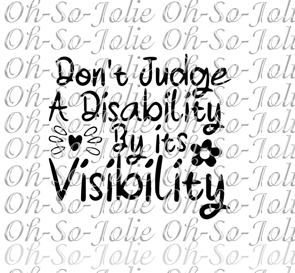 Digital SVG Don't Judge My Disability SVG Pdf Png - Etsy