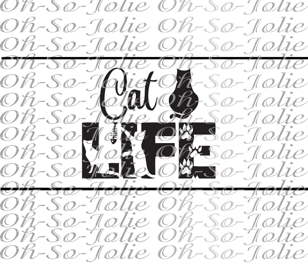 Digital SVG, Cat Life , SVG, Pdf, Png, Jpg, Cricut - Etsy