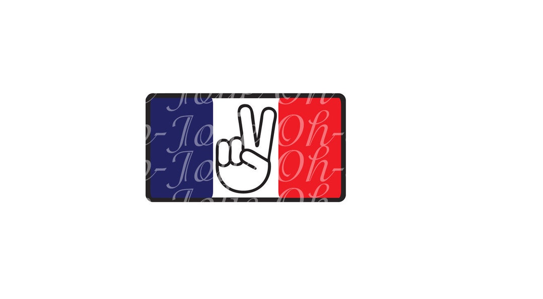 Digital SVG, France Flag, France Peace Sign, Peace, Love, French ...
