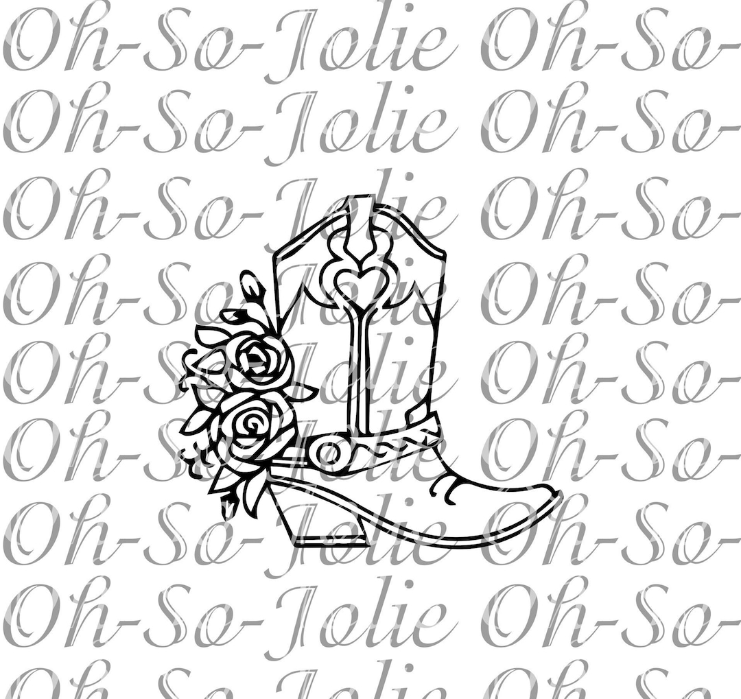 Digital SVG, Flower Boots , SVG, Pdf, Png, Jpg, Cricut - Etsy