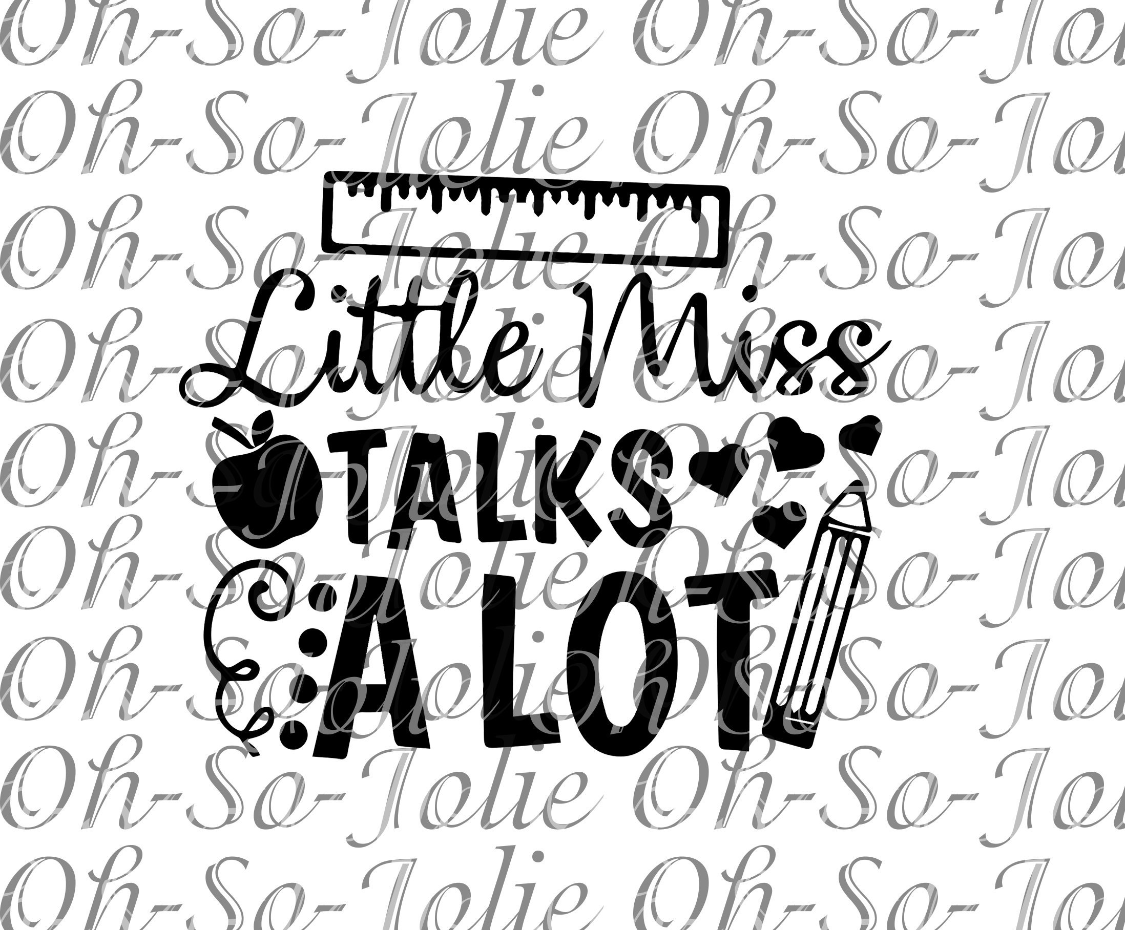 Digital SVG, Little Miss Talks A Lot , SVG, Pdf, Png, Jpg, Cricut - Etsy