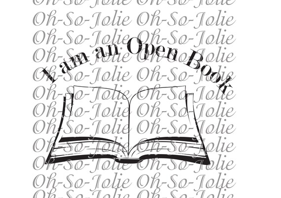 Digital SVG I Am an Open Book SVG Pdf Png Jpg Cricut | Etsy