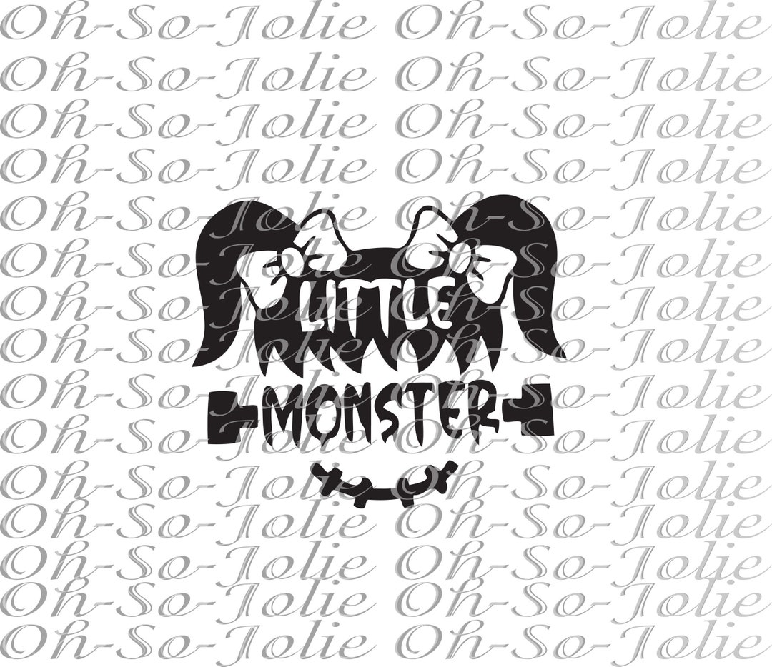 Digital SVG, Little Girl Monster , SVG, Pdf, Png, Jpg, Cricut - Etsy