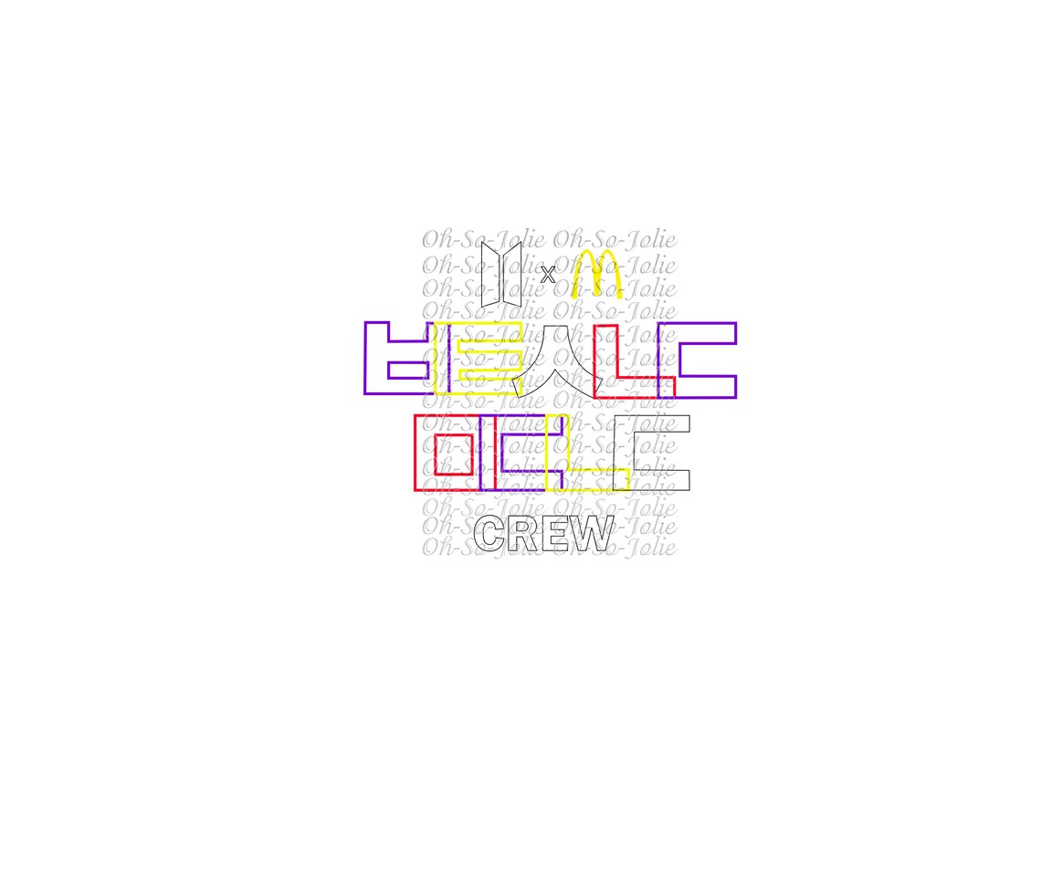 Digital Svg, BTS Logo,bts Mcdonalds Shirt Svg, Bts Mcdonalds Svg, Black ...