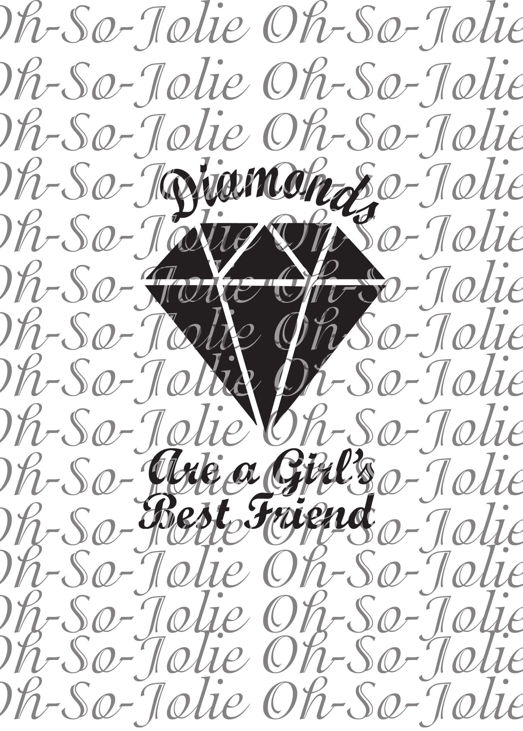 Digital SVG, Diamond's Are a Girl's Best Friend , SVG, Pdf, Png, Jpg ...