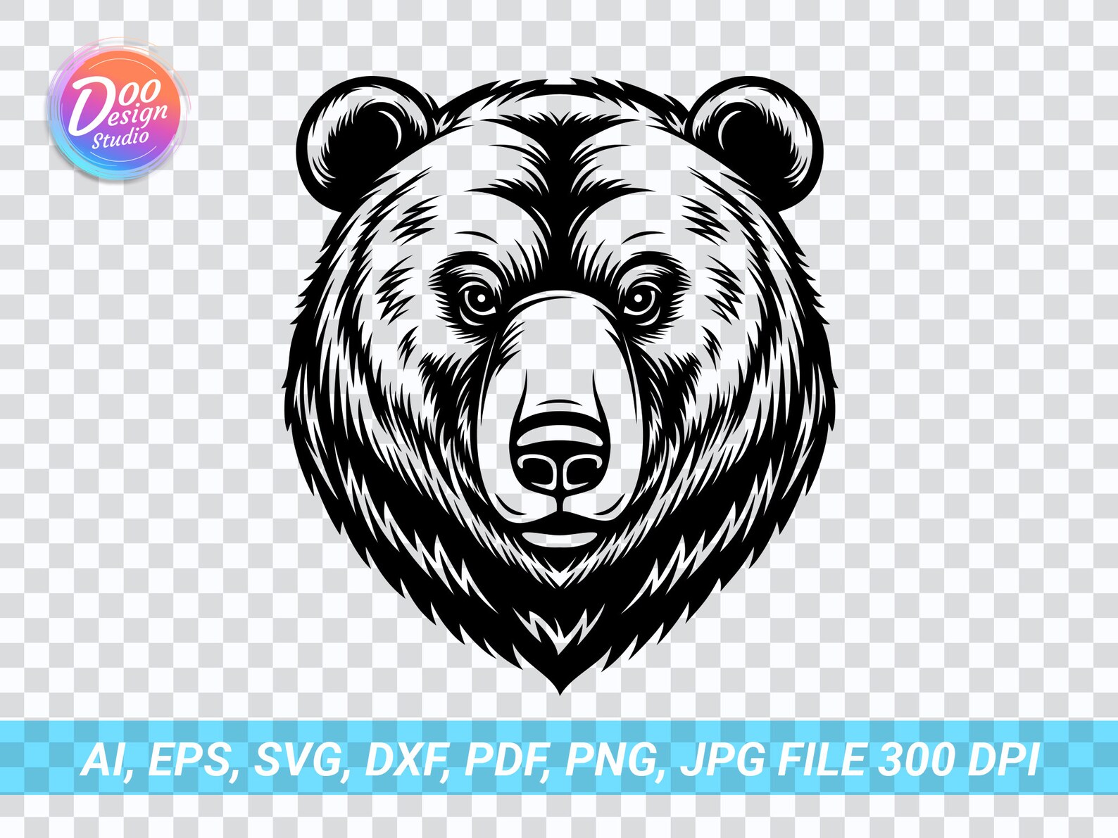 Bear Head Svg, Bear Face Svg, Bear Head Svg Cut Files for Cricut, Bear ...