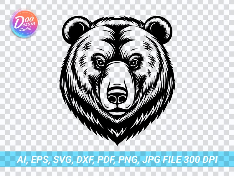 Bear Head Svg Bear Face Svg Bear Head Svg Cut Files for - Etsy Canada