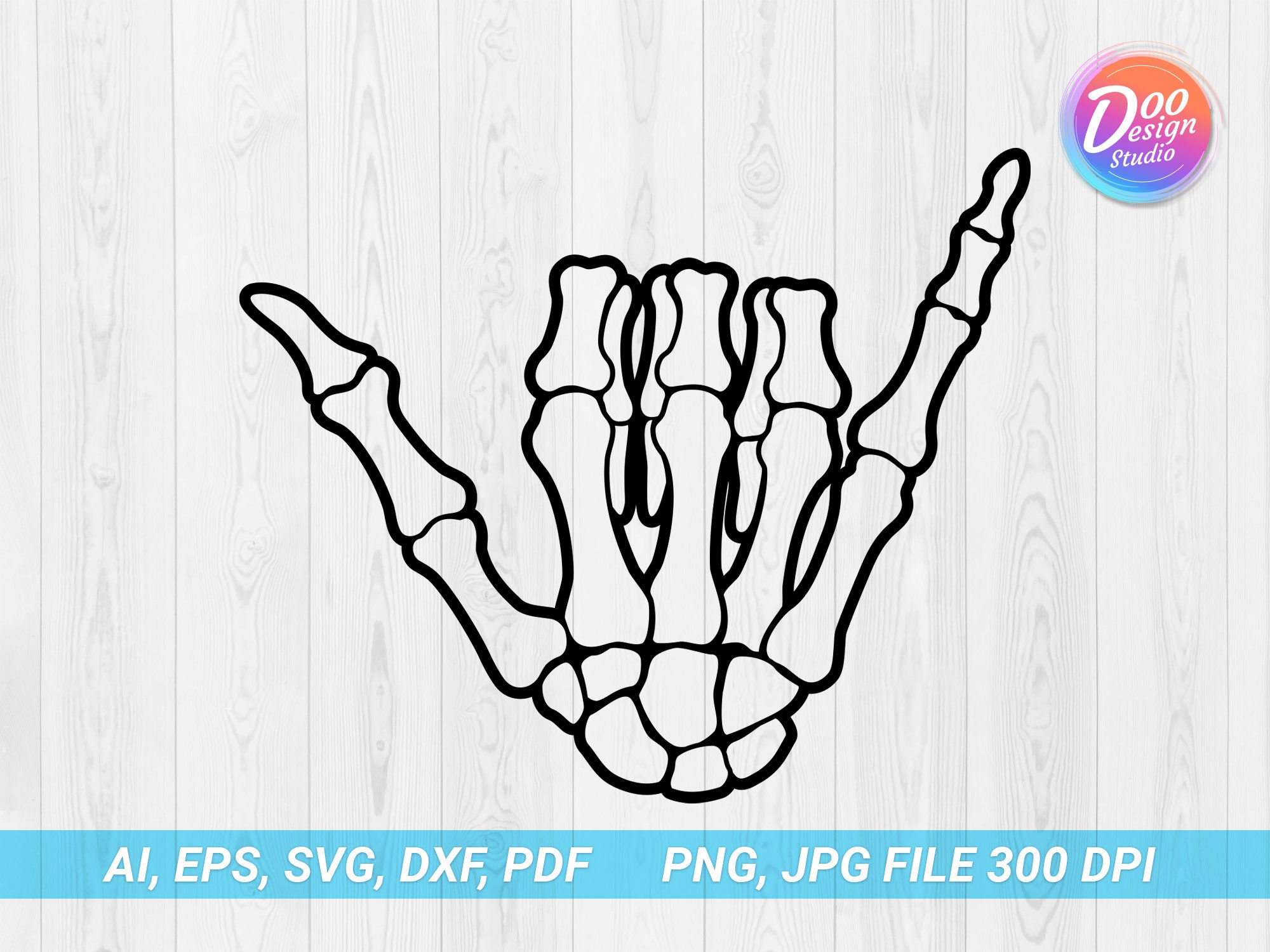 Shaka Skeleton Hand, Sign Svg, Peace Sign Svg, Skeleton Svg, Skeleton ...