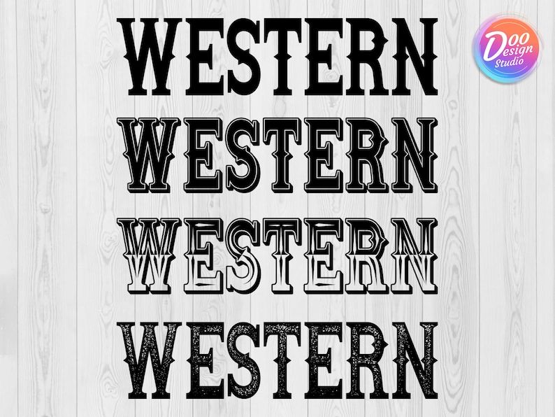 Western Font, Cowboy Alphabet, SVG, TTF, OTF Files (digital Download ...