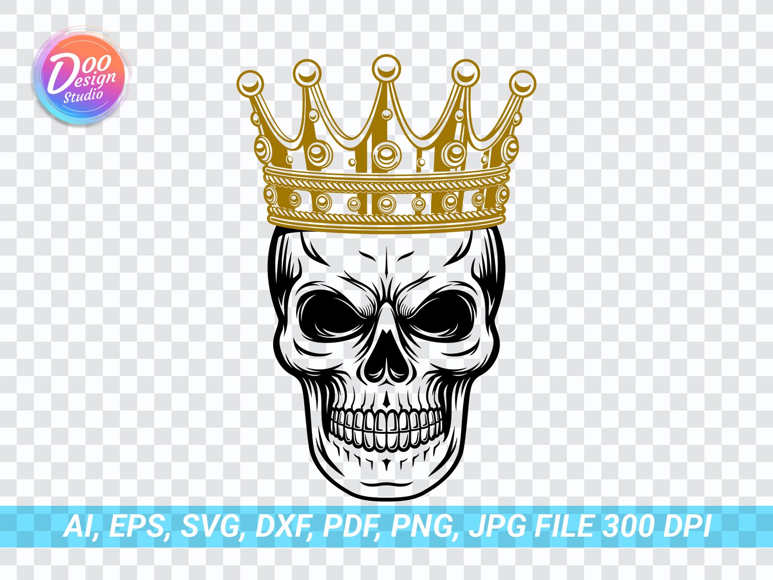 King Skull Svg, Skull Svg, Skeleton Svg, Svg Files for Cricut, Skull ...