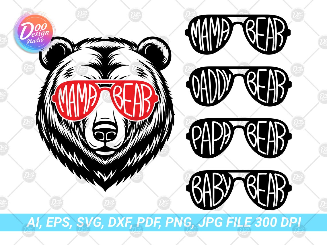 Mama Bear Svg, Papa Bear SVG, Daddy Bear SVG, Baby Bear SVG, Papa Bear ...