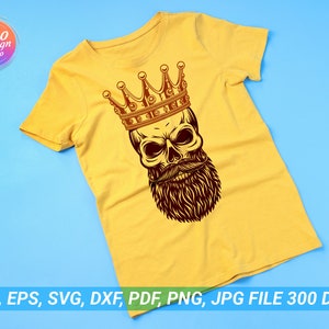 King Skull Svg, Skull Svg, Skeleton Svg, Svg Files for Cricut, Skull ...