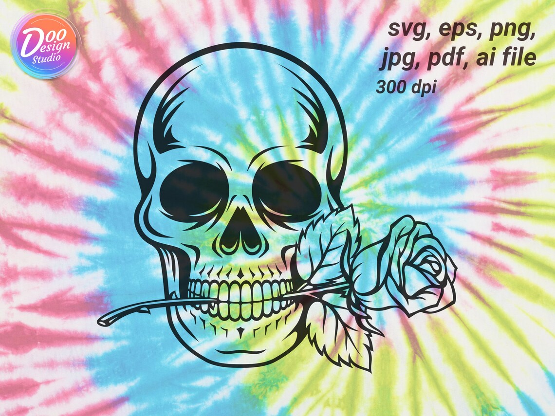 Skull Svg, Skull Roses Svg, Flower Skull Svg, Floral Skull Svg, Skulls ...