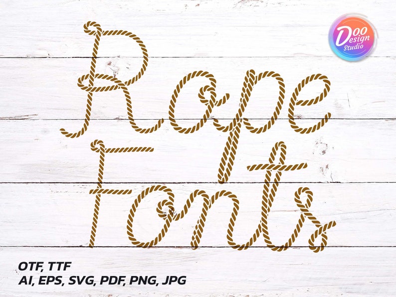 Rope Letters Svg, Fonts Cowboy Svg, Letters Commercial Pdf, Rope Svg ...