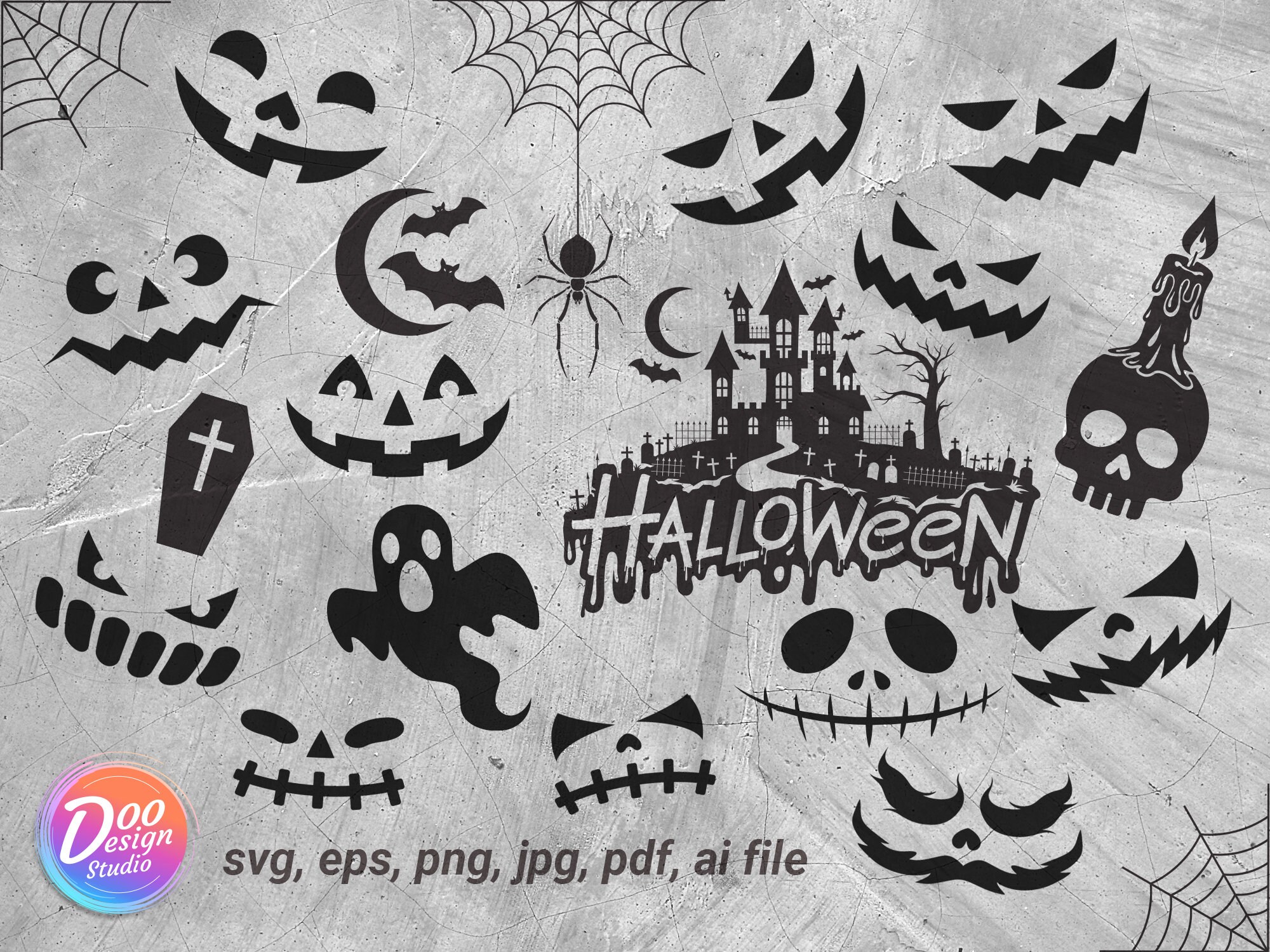 Halloween Svg Halloween Clipart Halloween Svg Bundle Ghost - Etsy
