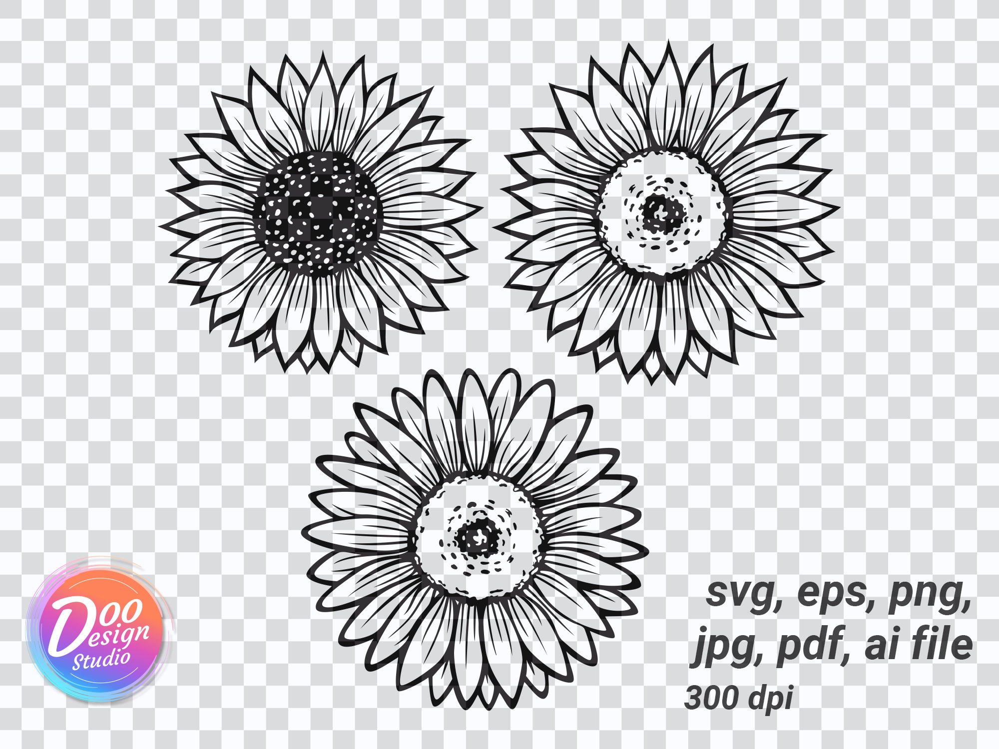 Sun flower svg sunflower svg flower svg svg files for | Etsy