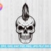 Mohawk Skull Svg, Skull Svg, Skeleton Svg, Skull Clipart, Skull Clip ...