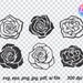 Rose Svg, Rose Bundle Svg, Flower Svg, Rose Silhouette, Flowers Svg ...
