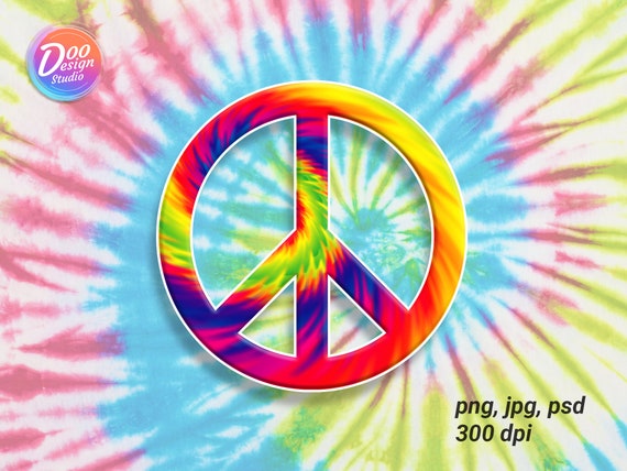 Rainbow Peace Signs Background