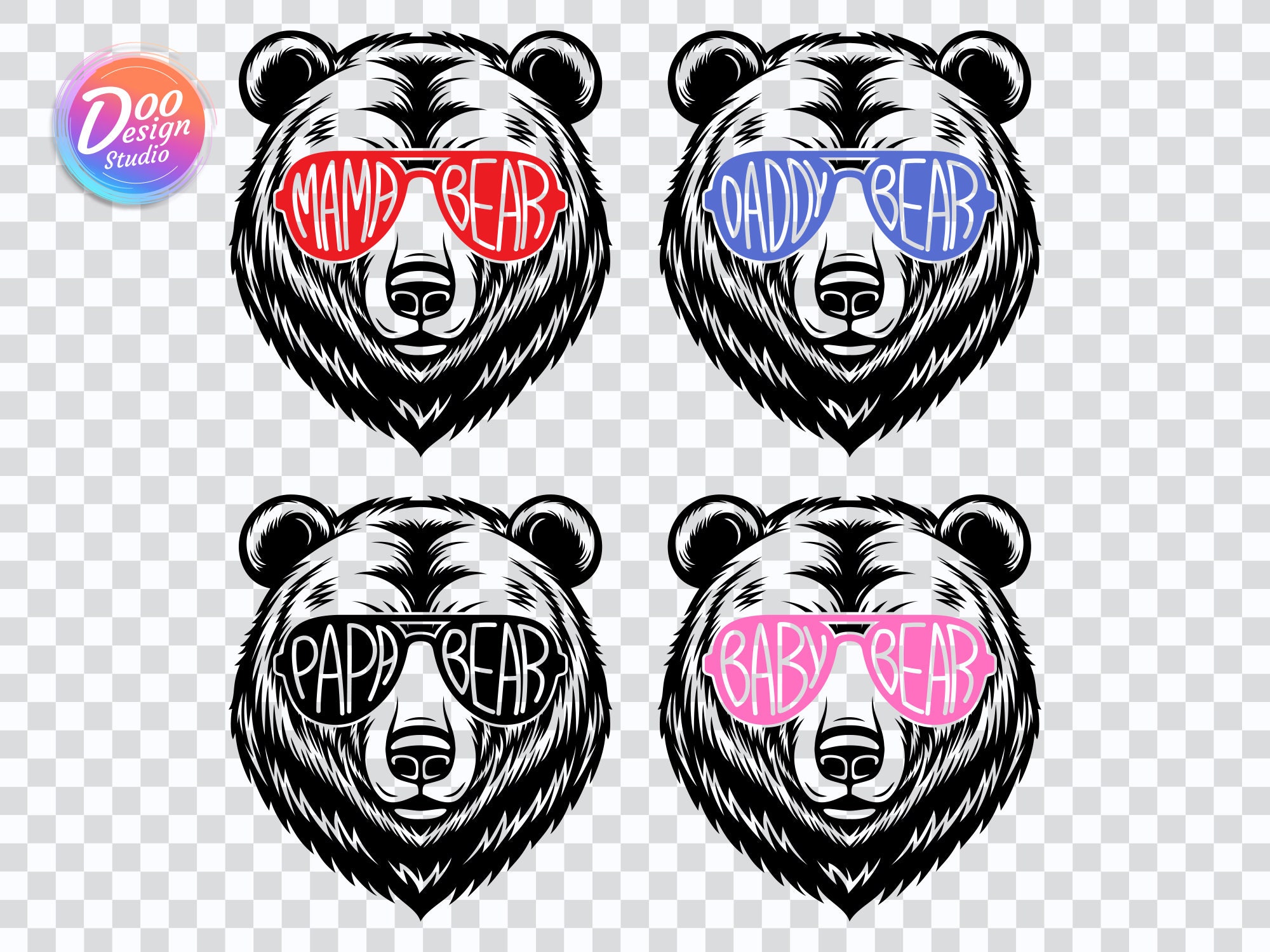 Mama Bear Svg, Papa Bear SVG, Daddy Bear SVG, Baby Bear SVG, Papa Bear ...