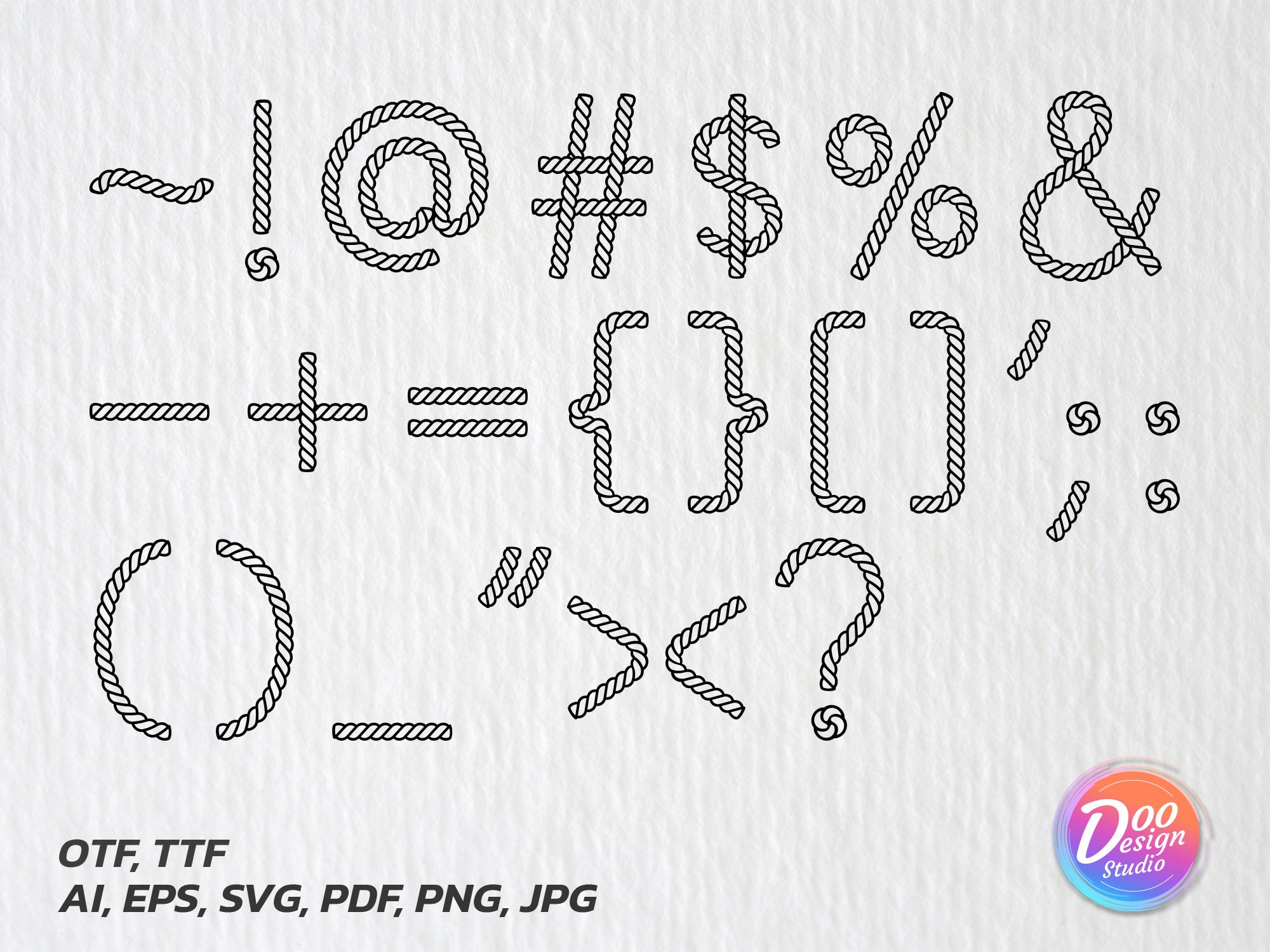 Rope Letters Svg, Fonts Cowboy Svg, Letters Commercial Pdf, Rope Svg ...