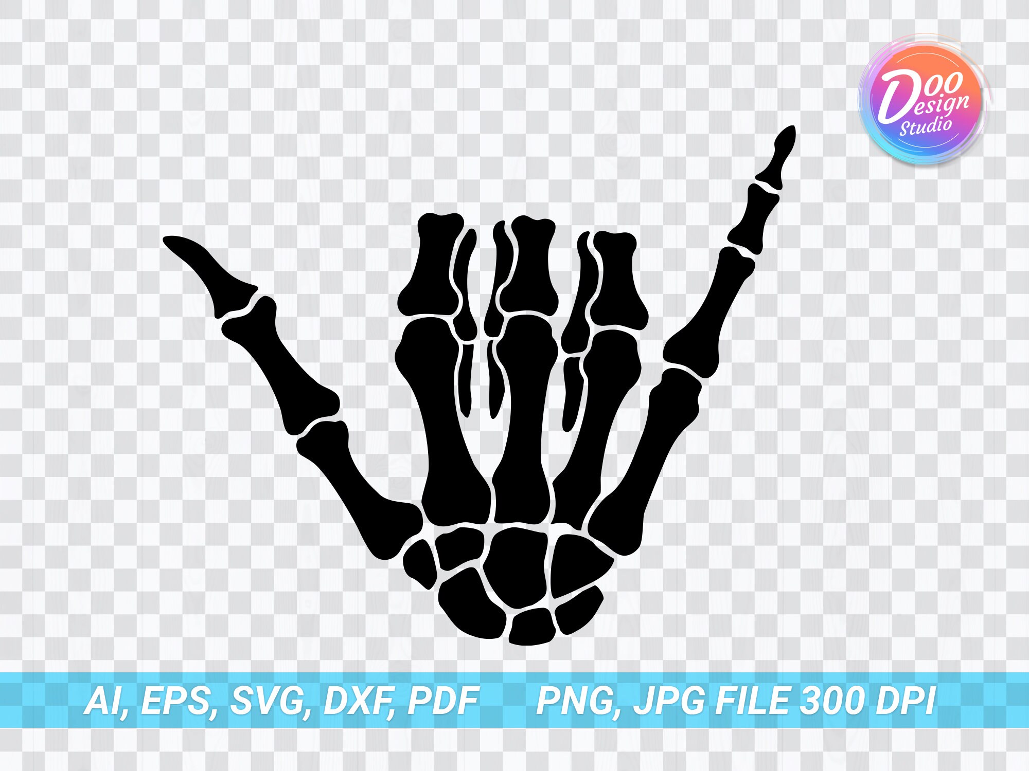 Shaka Skeleton Hand, Sign Svg, Peace Sign Svg, Skeleton Svg, Skeleton ...