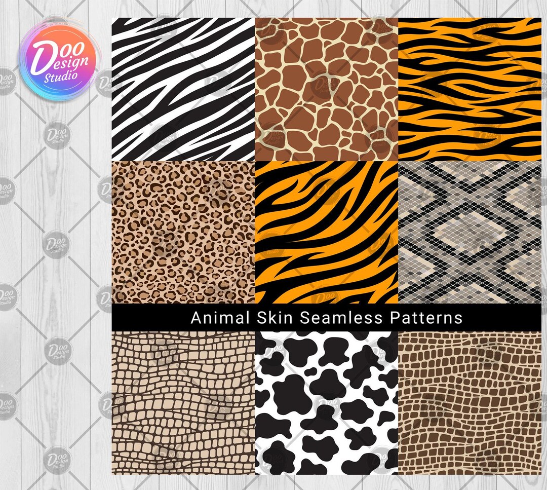 Animal Print Svg Bundle, Tiger Print Svg, Leopard Print Svg, Cow Print ...