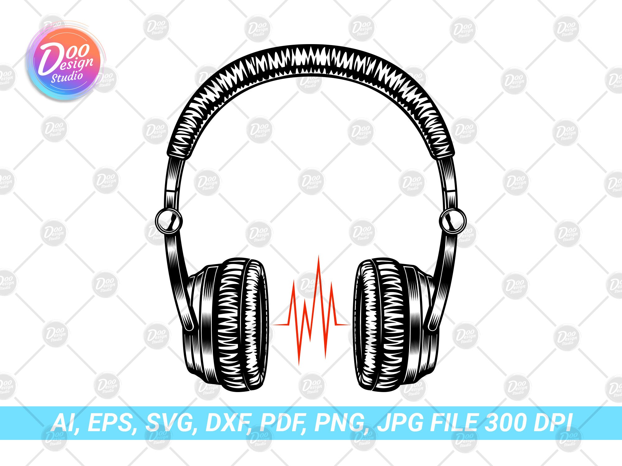 Headphones Svg, Headphone Silhouette, Clipart Svg, Headphone Music Clip ...