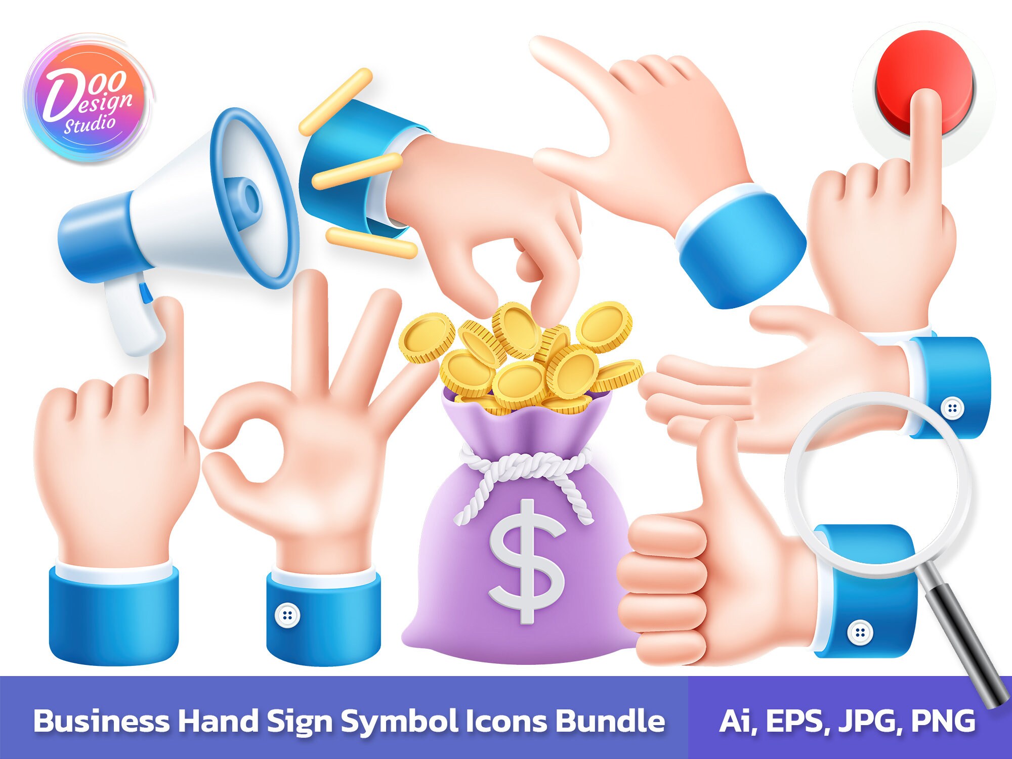 3d Hand Icons, 3d Hand Icons Png, Hand Icons Png, 3d Icons for Social ...