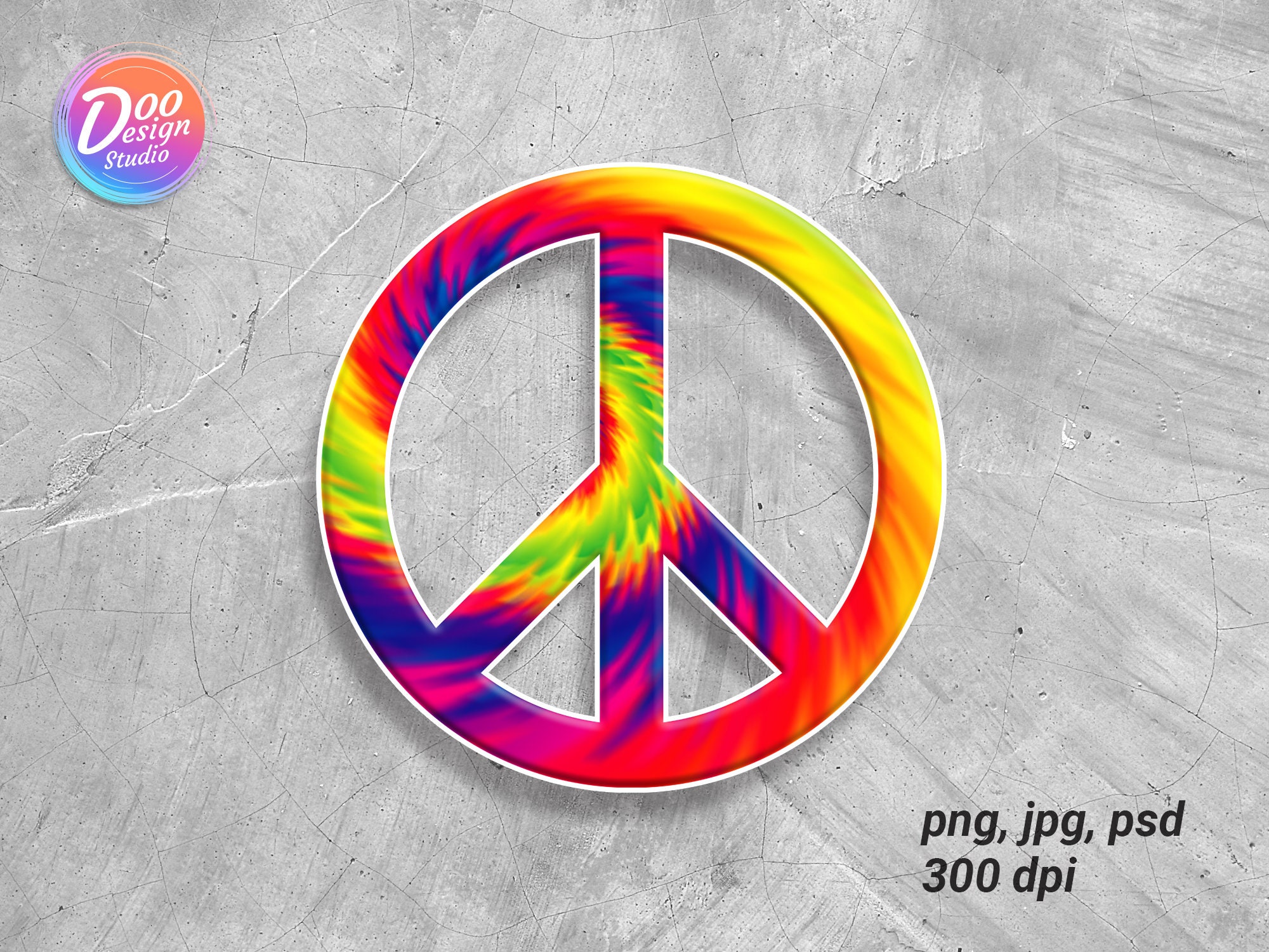 Peace Zeichen png, Regenbogen Peace Zeichen, Tie Dye Gobelin png ...