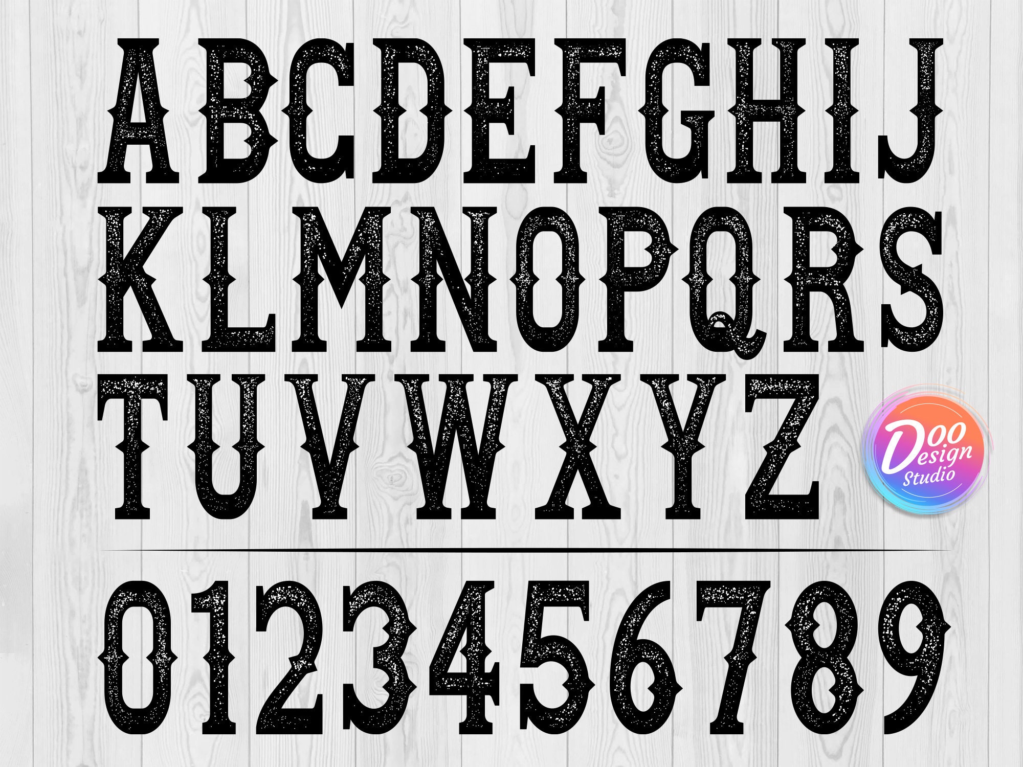 Western Font, Cowboy Alphabet, SVG, TTF, OTF Files (digital Download ...