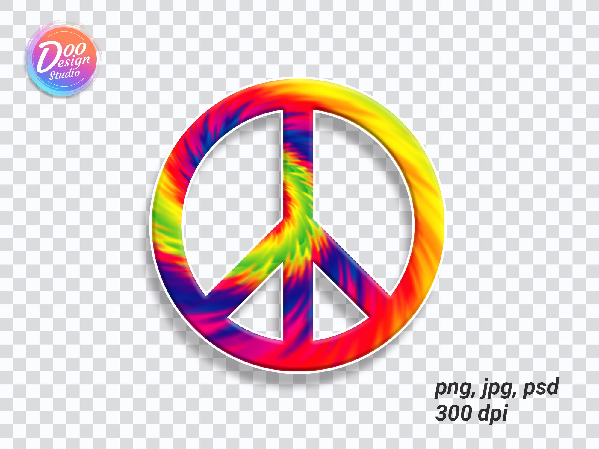 Peace Zeichen png, Regenbogen Peace Zeichen, Tie Dye Gobelin png ...