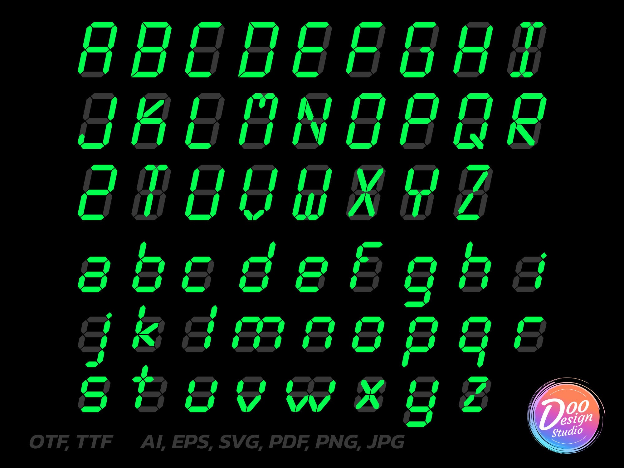 Alarm Clock Font, Clock Font, Digital Clock, Digital Font, Clock Font ...