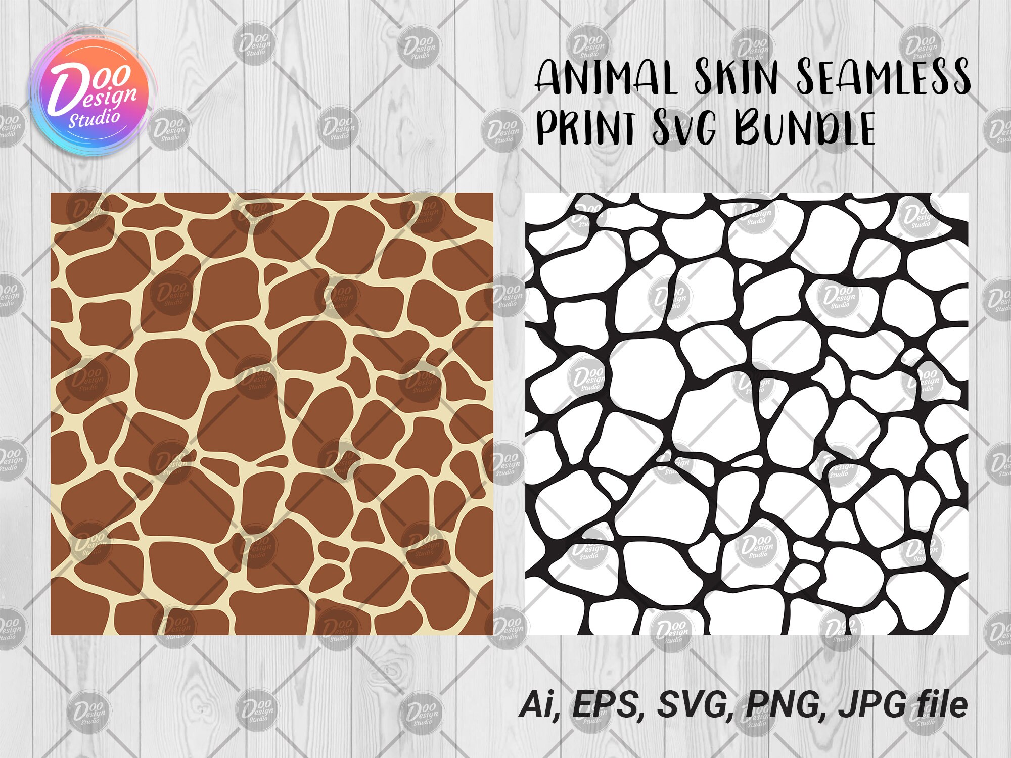 Animal Print Svg Bundle, Tiger Print Svg, Leopard Print Svg, Cow Print ...