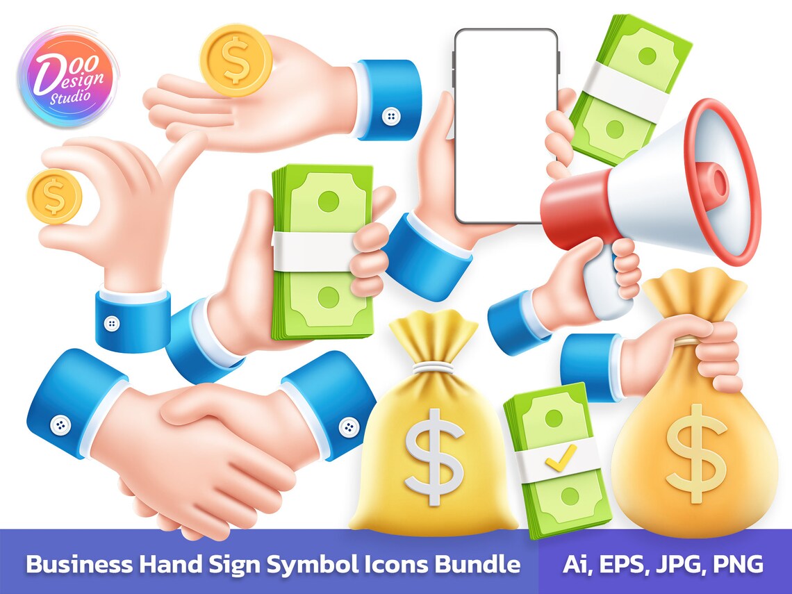 3d Hand Icons 3d Hand Icons Png Hand Icons Png 3d Icons for - Etsy