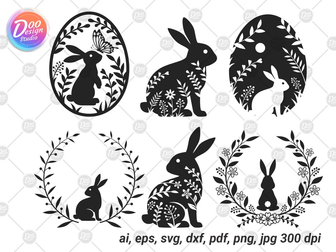 Easter Bunny Svg, Bunny Svg, Easter Bunny Bundle Svg, Rabbit Svg, Bunny ...