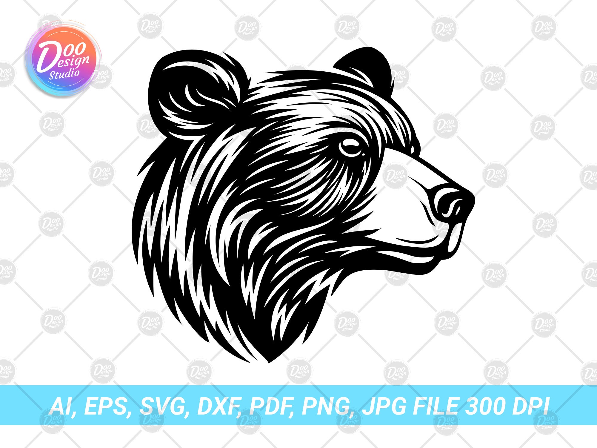 Bear Head Svg, Bear Face Svg, Bear Head Svg Cut Files for Cricut, Bear ...