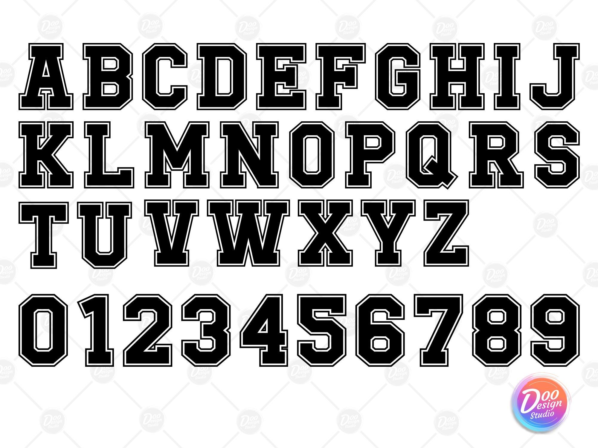 Varsity Font Svg, College Font Svg, Varsity Letters Svg, Varsity ...