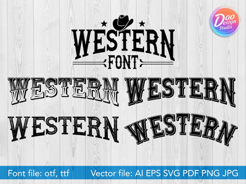 Western Font Svg, Western Font Ttf Otf Files, Ttf Otf Files, Cowboy ...