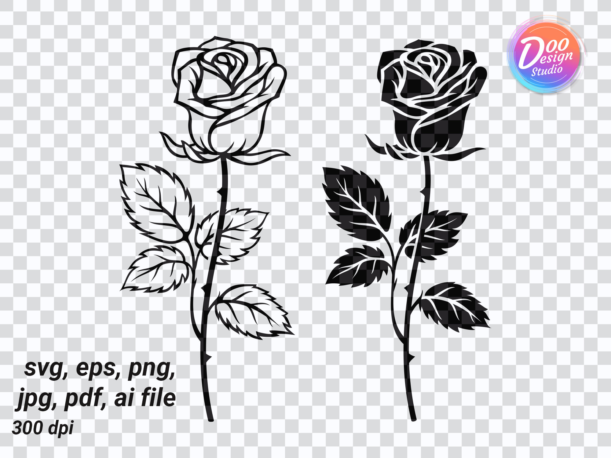 Svg rosa svg de flores imágenes prediseñadas de rosa - Etsy España