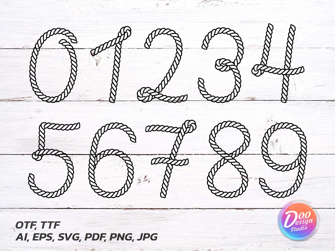 Rope Letters Svg, Fonts Cowboy Svg, Letters Commercial Pdf, Rope Svg ...