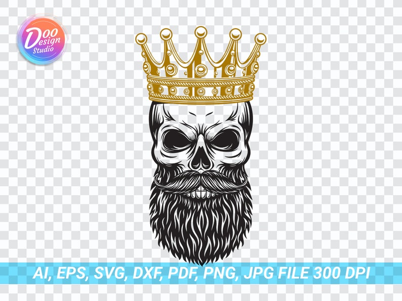 King Skull Svg, Skull Svg, Skeleton Svg, Svg Files for Cricut, Skull ...