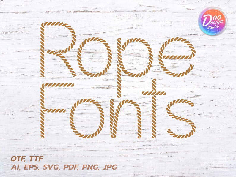 Rope Letters Svg, Fonts Cowboy Svg, Letters Commercial Pdf, Rope Svg ...