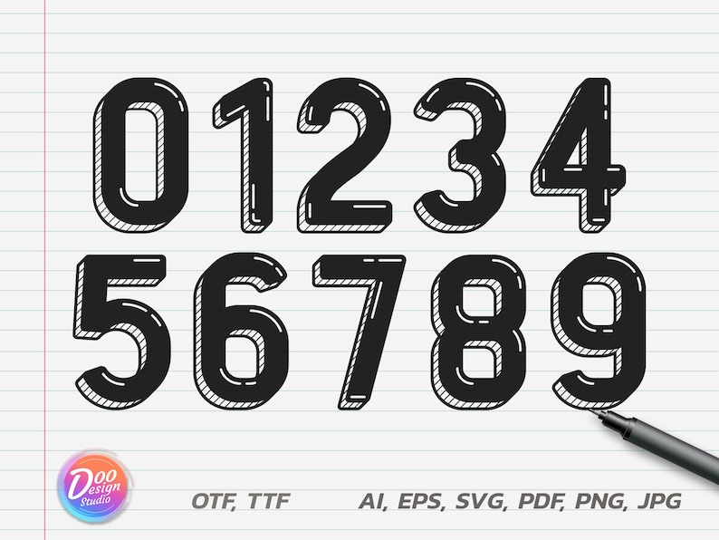 Handwritten 3d Ink Font Alphabet Letter Otf Svg Png, Alphabet Letter ...